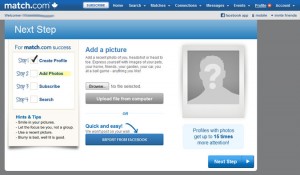 Match Profile Questions and Sign Up Process